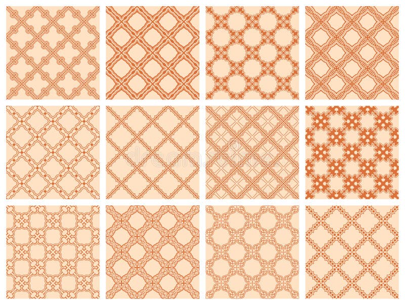 Seamless Pattern Collection Stock Vector - Illustration of graphic ...