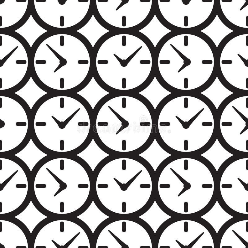 Seamless Pattern Collection with Watches Stock Vector - Illustration of ...