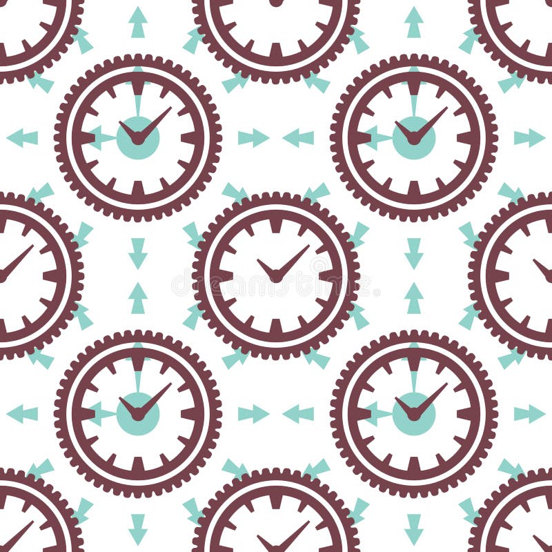 Seamless Pattern Collection with Watches Stock Vector - Illustration of ...