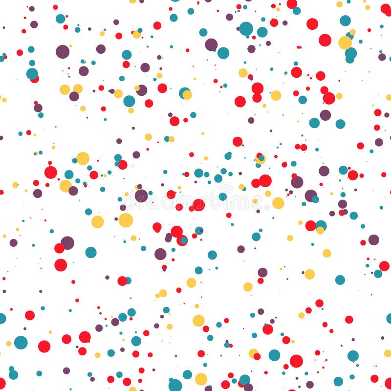 Seamless Pattern Color Dots. Confetti Stock Vector - Illustration of ...