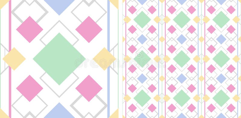 Seamless Pattern with Color Elements and the Result of Its Application ...