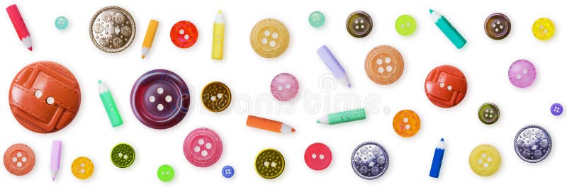 Seamless Pattern - Color Old-fashioned Buttons Stock Image - Image of ...