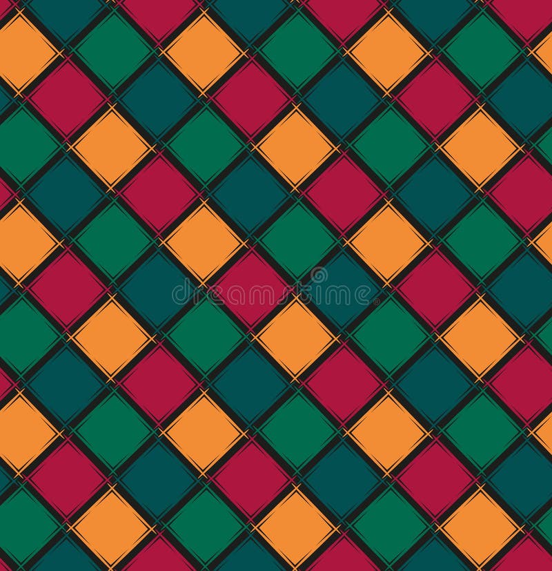 Seamless Pattern with Color Rhombus. Stock Vector - Illustration of ...