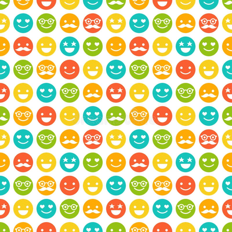 Smiley Smile Texture Seamless Random Vector Background SVG Stock Image ...