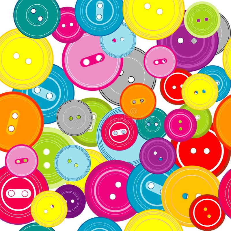 Seamless Pattern with Colored Buttons Stock Vector - Illustration of ...