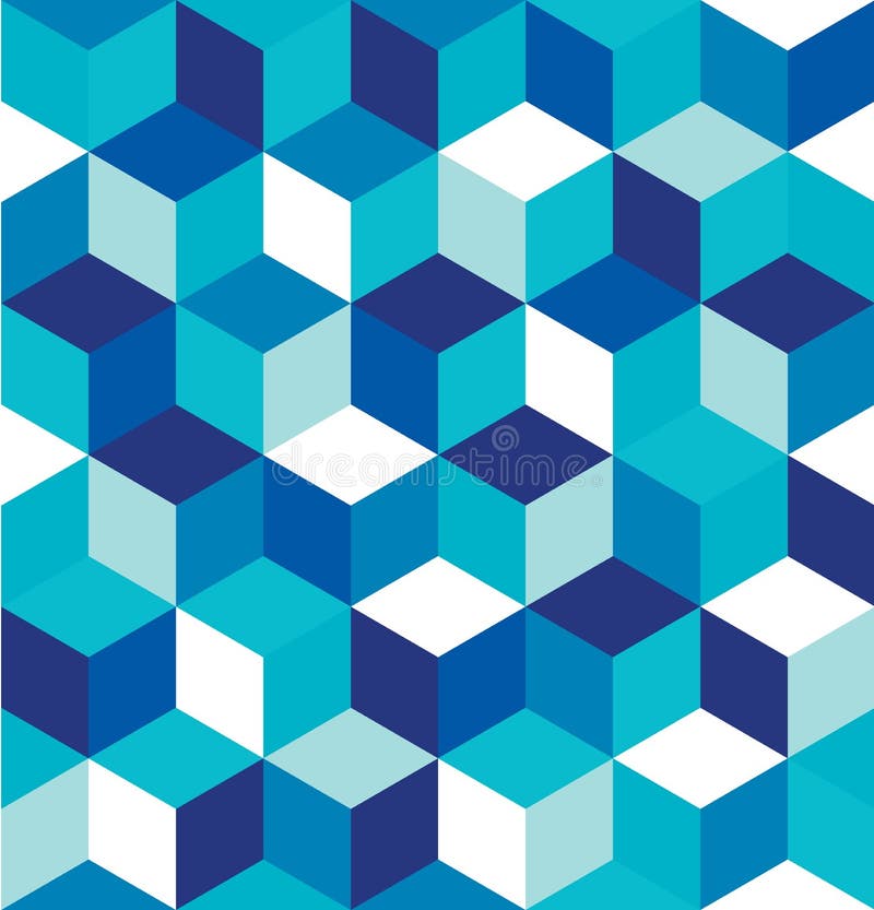 Seamless Pattern Of Colored Cubes Endless Multicolored Cubic Background Stock Vector