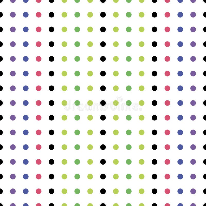 Seamless Pattern of Colored Dots Stock Vector - Illustration of ...