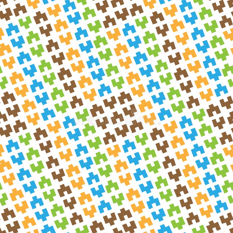 Seamless Pattern of Colored Geometric Figures Stock Illustration ...