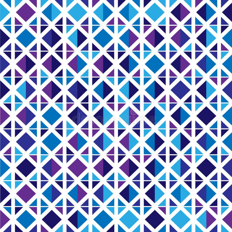 Seamless Pattern of Colored Geometric Shapes Stock Illustration ...