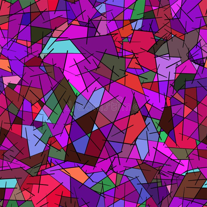 Seamless Pattern of Colored Geometric Shapes Stock Vector ...