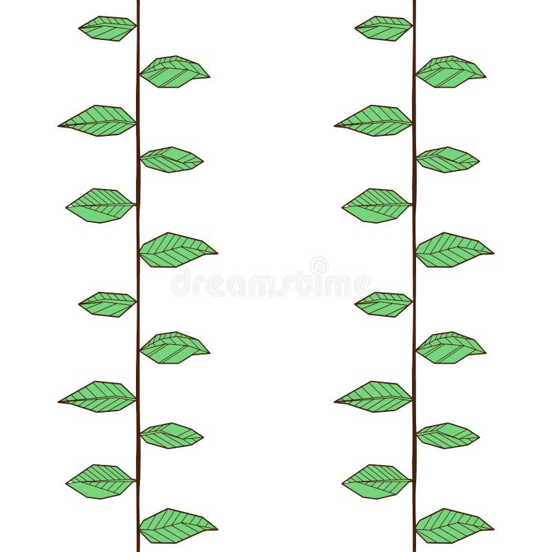 Seamless Pattern with Colored Hand Drawind Geometrical Leaves. Textile ...