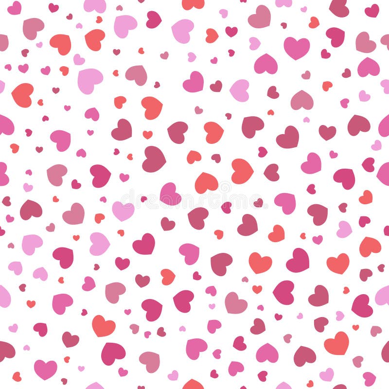 Seamless Pattern with Colored Hearts. Template for Textures, Textiles ...
