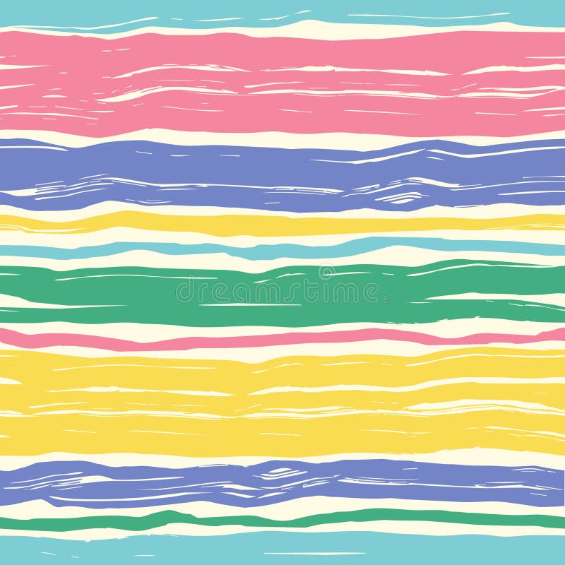 Seamless Pattern of Colored Horizontal Stripes for Summer Clothing ...