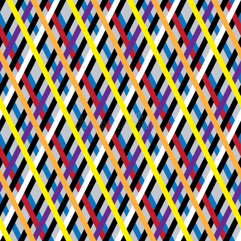 Seamless Pattern with Colored Overlapping Lines (2), Modern Stylish ...