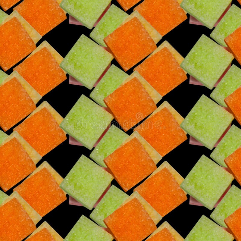 Seamless Pattern of Colored Pieces of Sugar Stock Photo - Image of pure ...