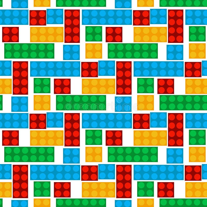 Seamless Pattern of Colored Plastic Top View. Flat Vector Illustration ...