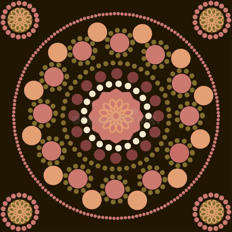 Seamless Pattern with Colored Points and Circles Stock Vector ...