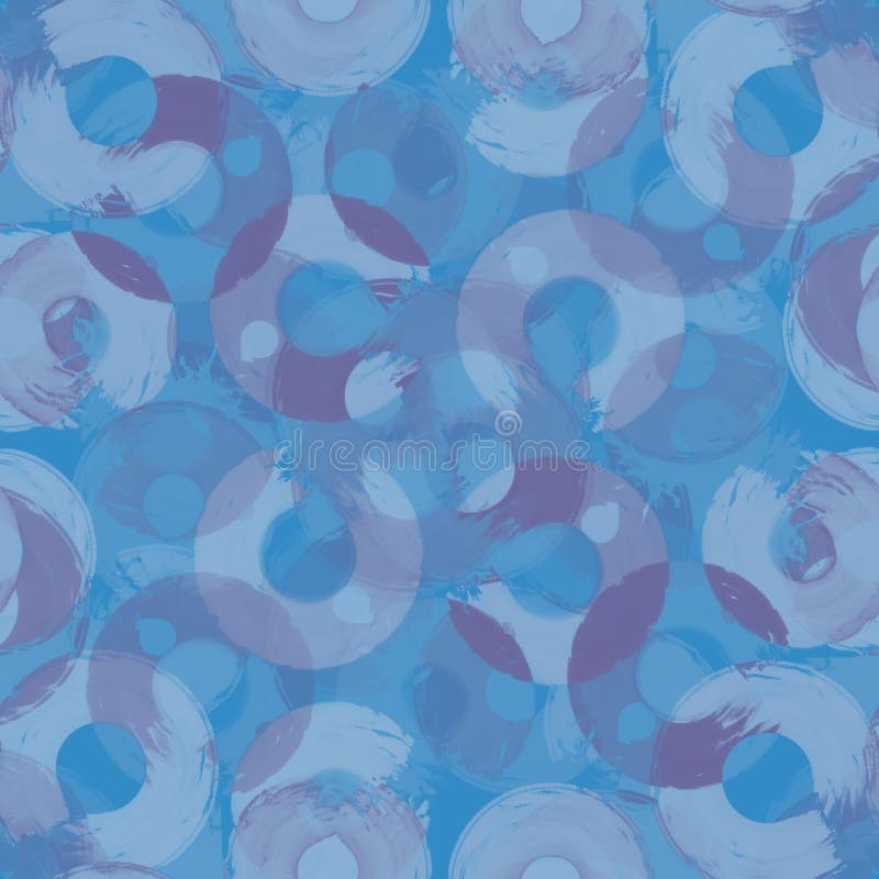 Seamless Pattern Colored Semi-rings Paint Brush Strokes Azure,lilac ...