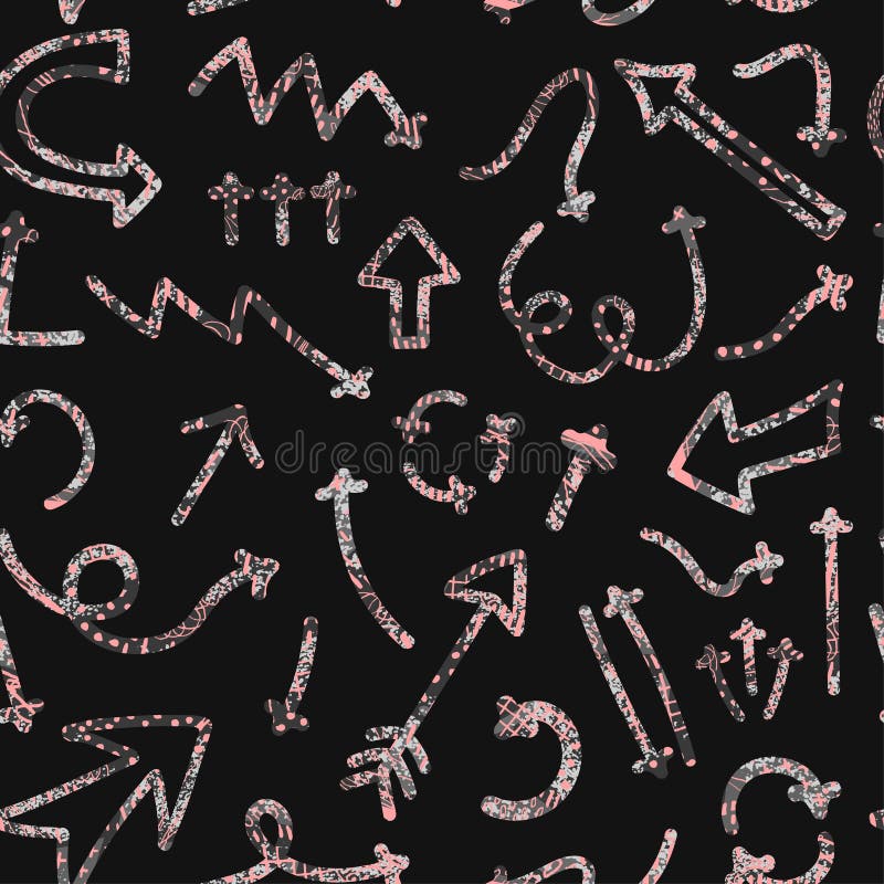 Seamless Pattern with Colorful Abstract Illustrations of Hand Drawn ...