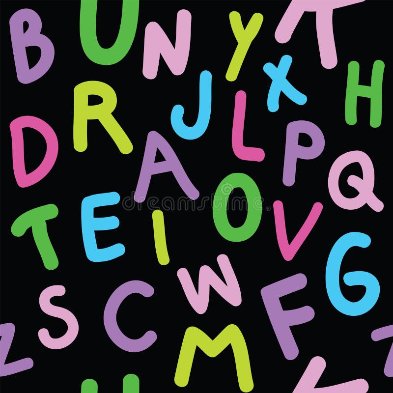 Seamless alphabet pattern stock vector. Illustration of decor - 4816572