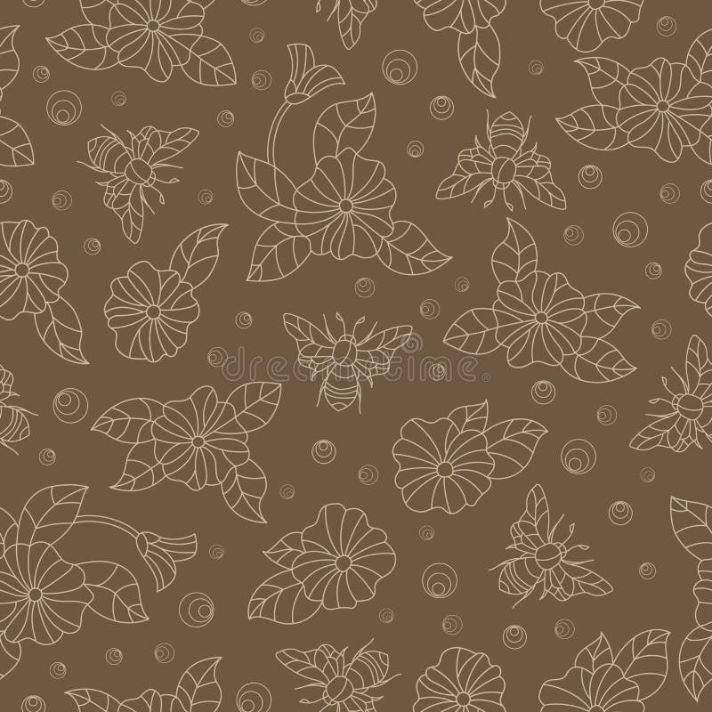 Set of Beige Outline Roses Cards, Place for Text Stock Vector ...