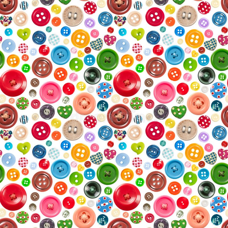 Seamless Pattern with Colorful Buttons Stock Image - Image of abstract ...