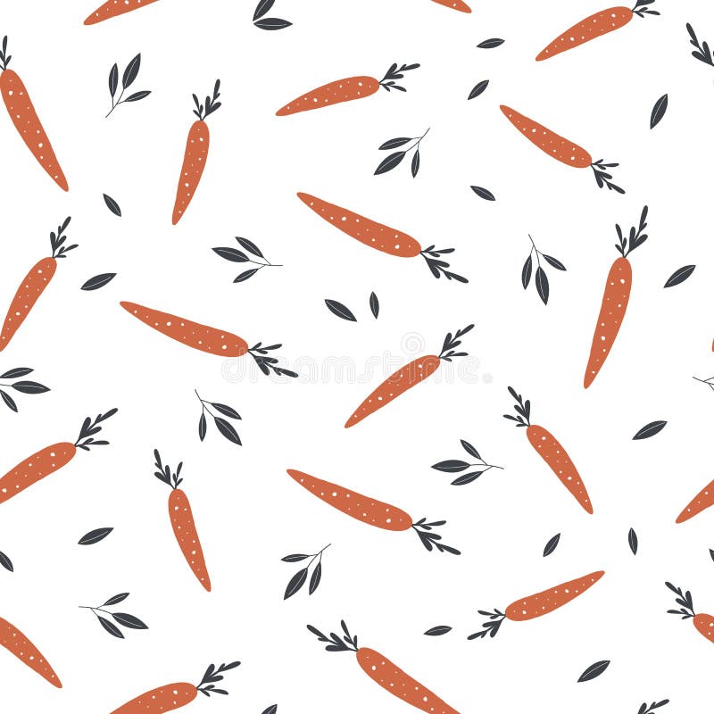 Seamless Pattern.Colorful Carrots White Background for Design Stock ...