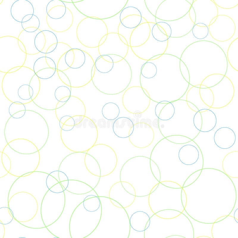 Seamless Pattern with Colorful Circles and Dots of Different Sizes in a Chaotic Manner. Various ...
