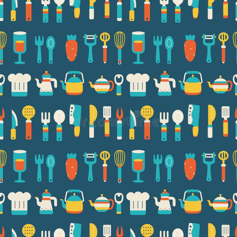 Seamless cooking pattern stock vector. Illustration of cook - 17261229