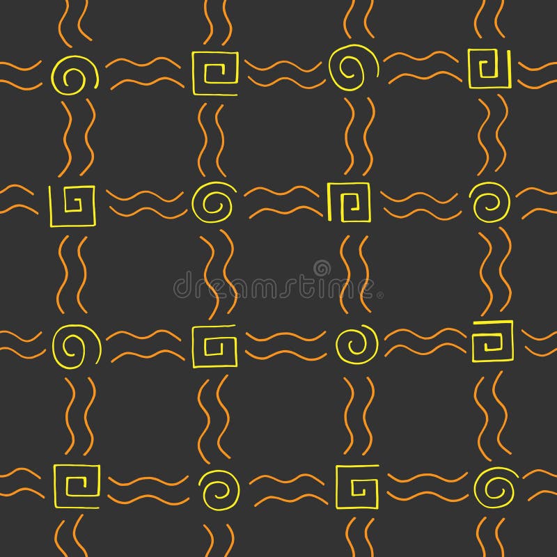 Seamless Pattern Colorful Curlicues Stock Vector - Illustration of ...