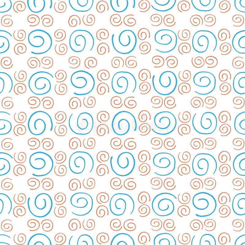 Seamless Pattern Colorful Curlicues Stock Vector - Illustration of ...