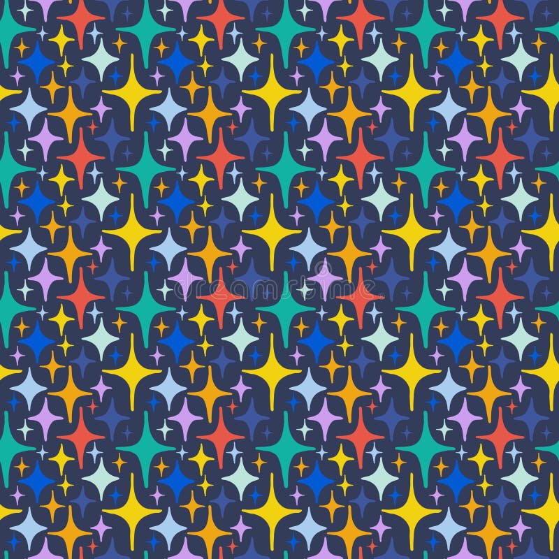 Seamless Pattern Colorful Diamond Shapes. Vector Illustration Stock ...