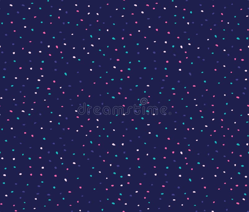 Seamless Pattern with Colorful Dots on the Dark Blue Background. Stock ...