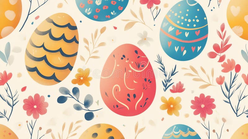 Seamless Pattern Easter Elements Pastel Pink Colors Stock Photos - Free & Royalty-Free Stock ...