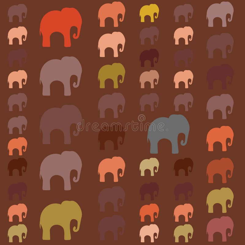 Seamless Pattern with Colorful Elephants for Textile, Book Cover ...