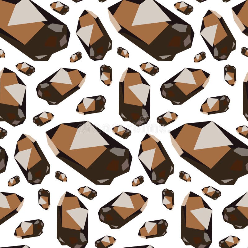 Seamless Pattern with Colorful Fabulous Gemstone Crystals. Precious ...