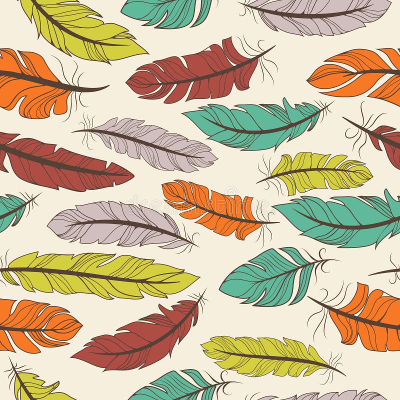 Feather pattern stock vector. Illustration of plumage - 38012612