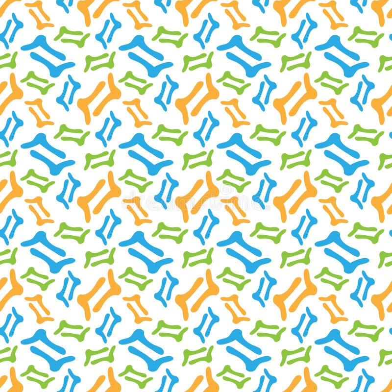 Seamless Pattern Colorful Figures Curve Stock Illustration ...