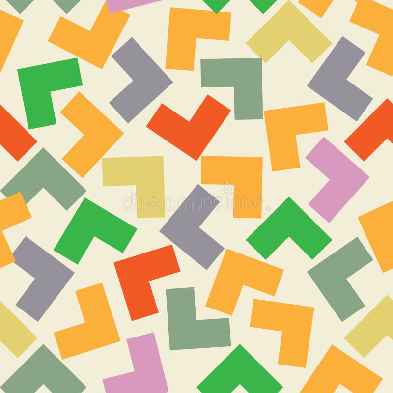 Seamless Pattern from Colorful Figures Stock Vector - Illustration of ...