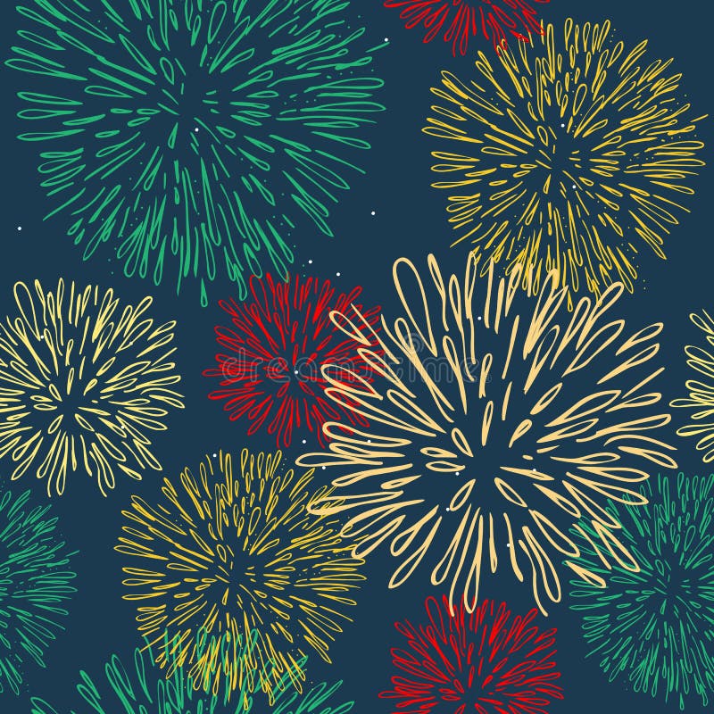 Fireworks Repeat Pattern Stock Illustrations – 1,439 Fireworks Repeat ...