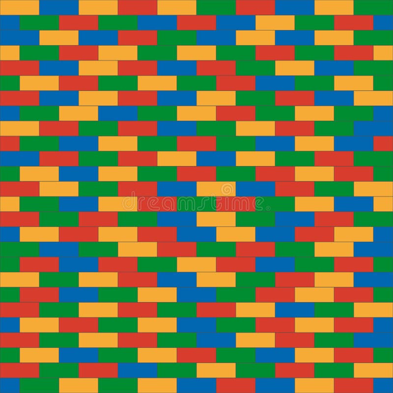 Seamless Pattern of Colorful Folded Children`s Building Blocks Stock ...