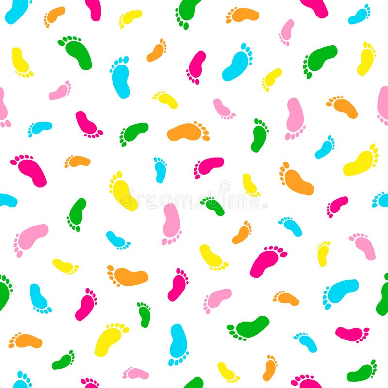 Colorful footprint stock illustration. Illustration of mark - 28887618