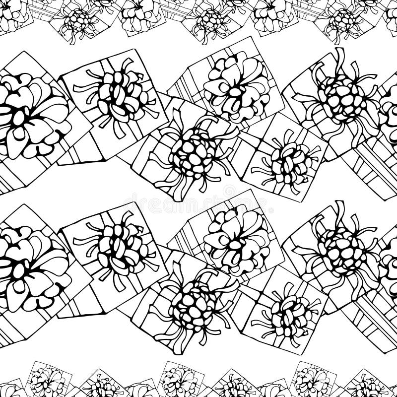 Seamless Pattern with Colorful Gift Boxes. Pattern for Fabric Print ...