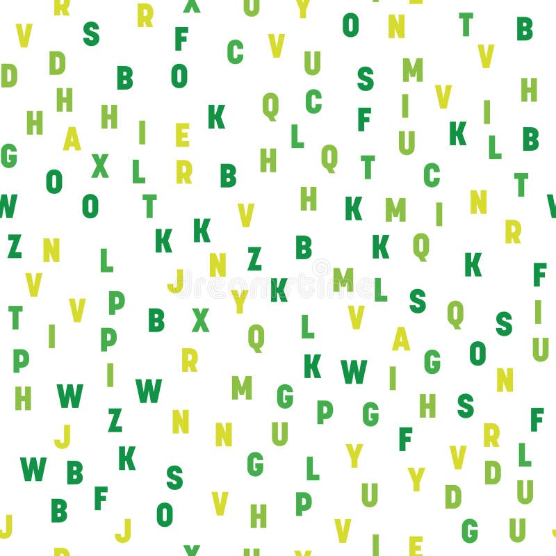 Seamless Pattern of Colorful Letters. Random Order Signs Stock Vector ...