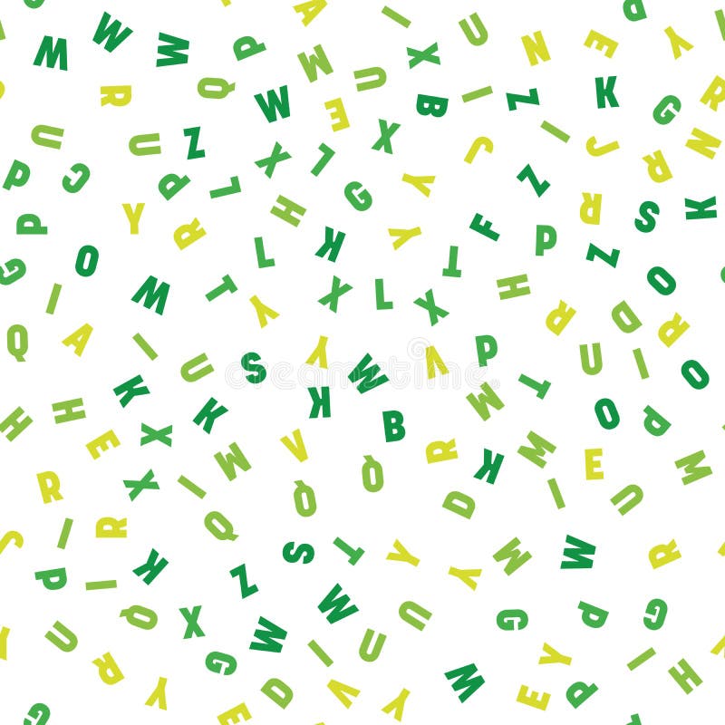 Seamless Pattern of Colorful Letters. Random Order Signs Stock Vector ...