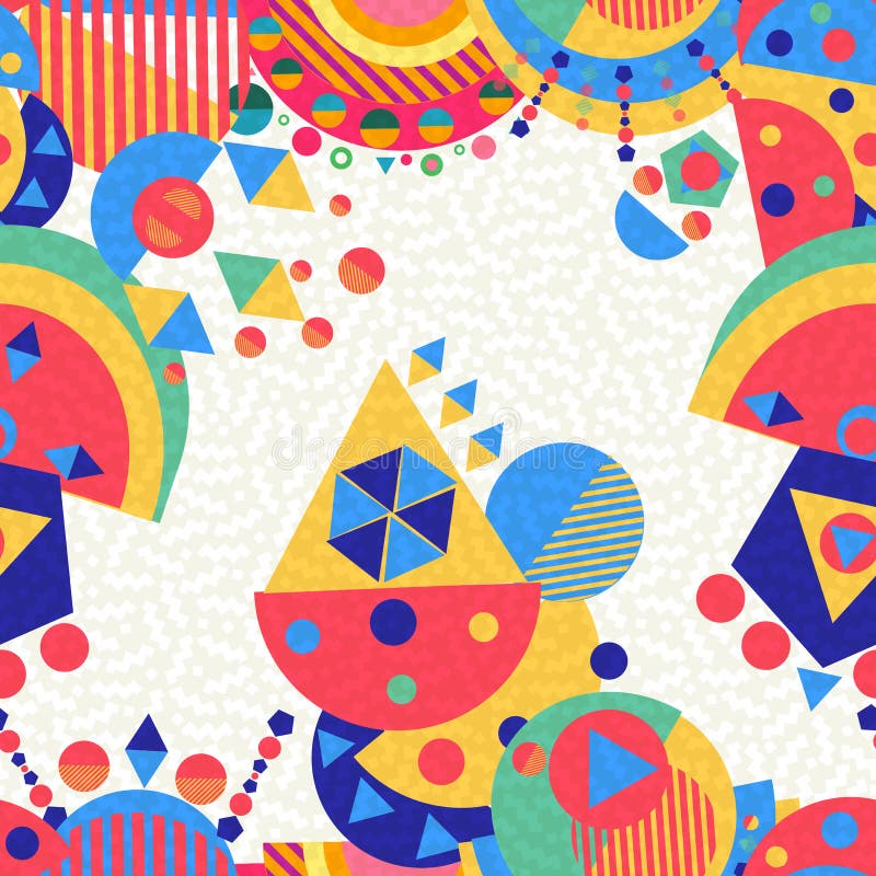 Seamless Pattern Colorful Modern Abstract Geometry Stock Vector ...
