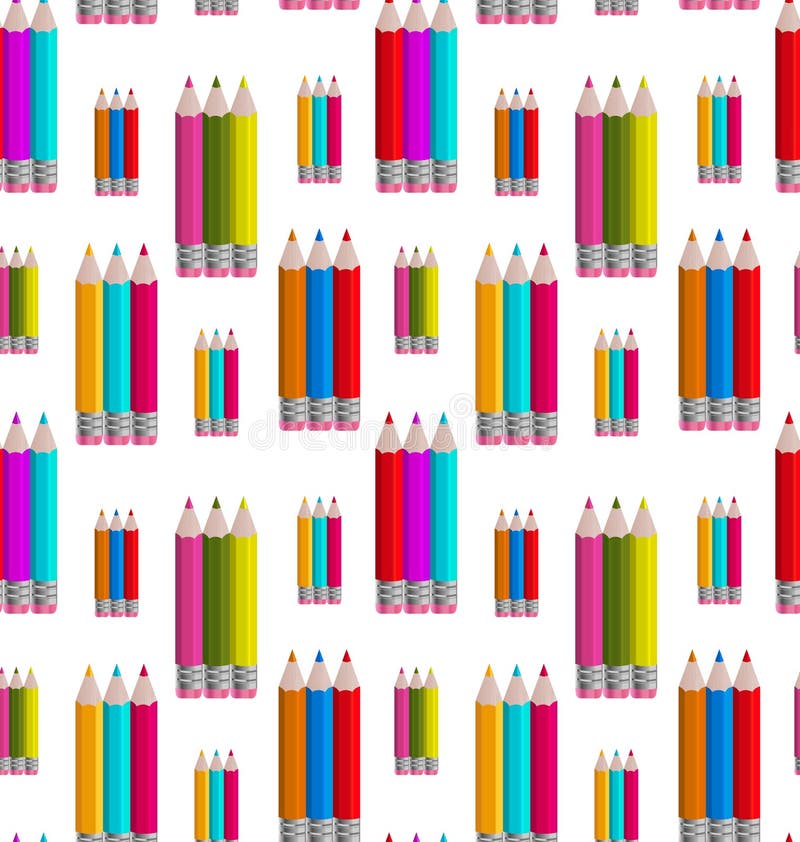 Colorful Pencils Background Stock Illustration - Illustration of ...