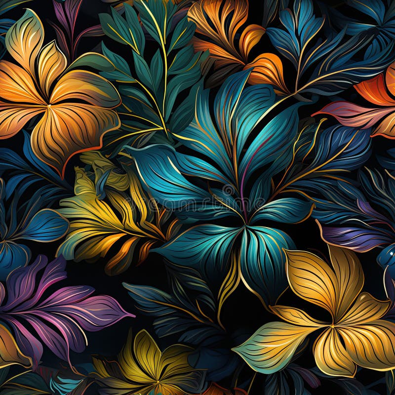 Tropical Leaves, Bright Colored, Vector Isolated Objects Set, Juicy ...