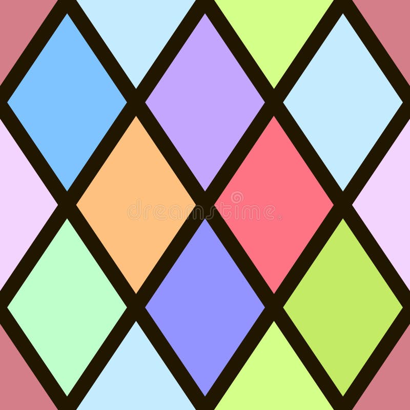 Seamless Pattern With Colorful Rhombus. Abstract Background. Vector ...