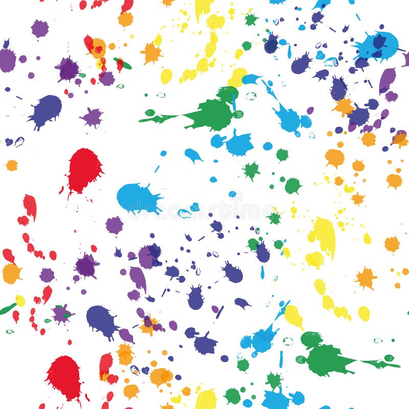 Seamless Pattern Colorful Splash of Color Stock Vector - Illustration ...